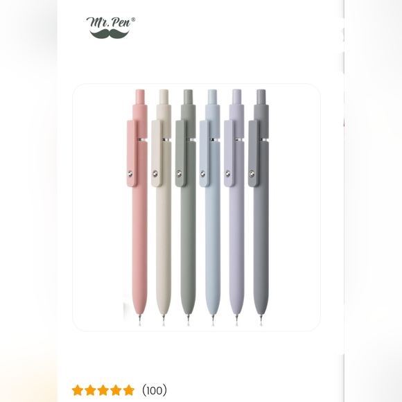 mr pen | Office | Nwt Mr Pen Morandi 6pk Colored Retractable Gel Pens ...